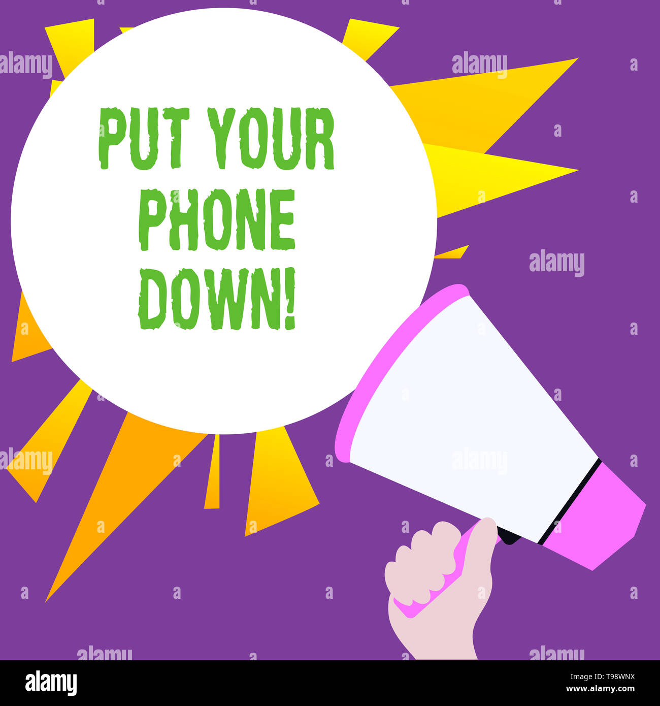 Writing note showing Put Your Phone Down. Business concept for end ...