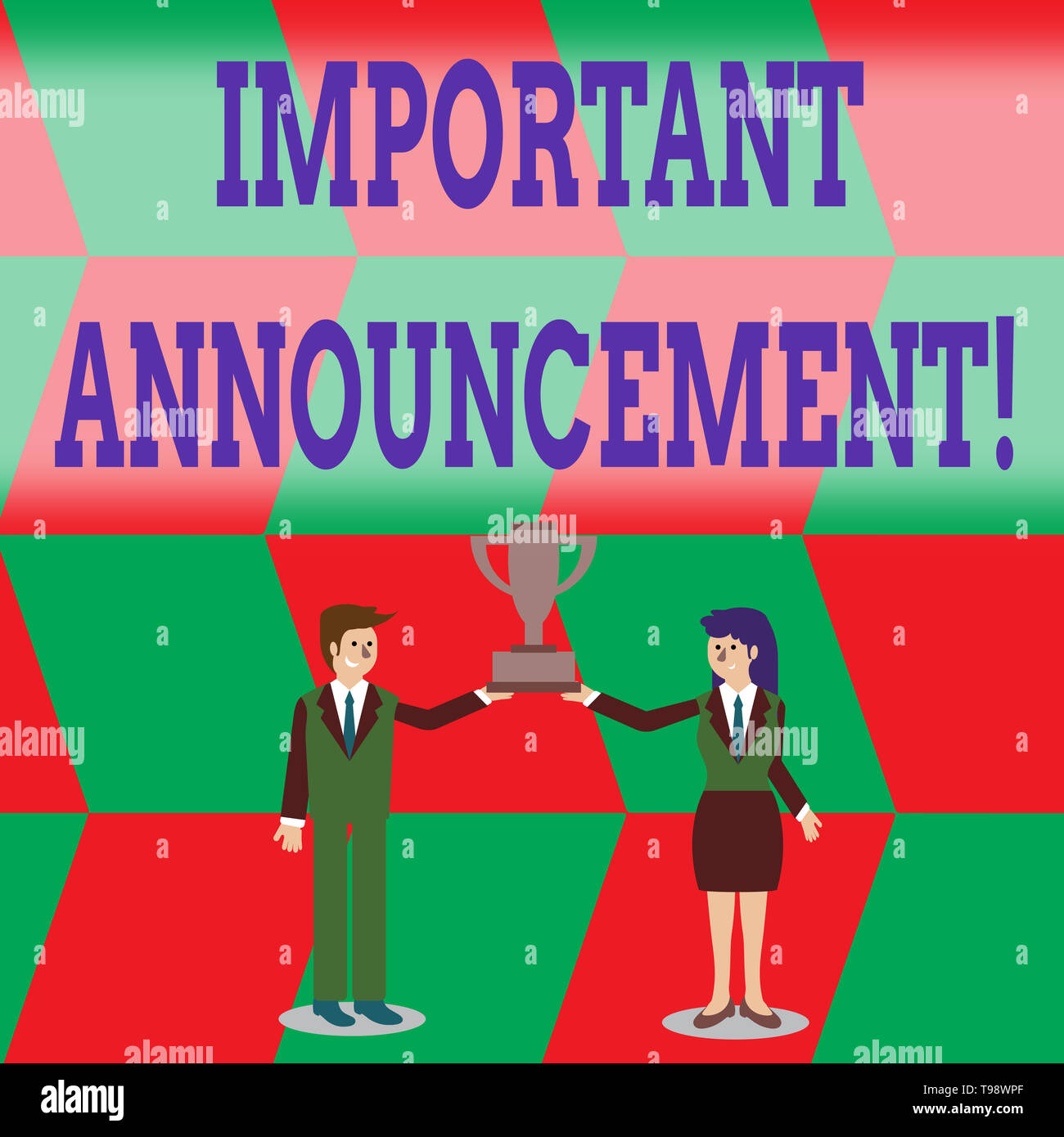 Writing note showing Important Announcement. Business concept for ...