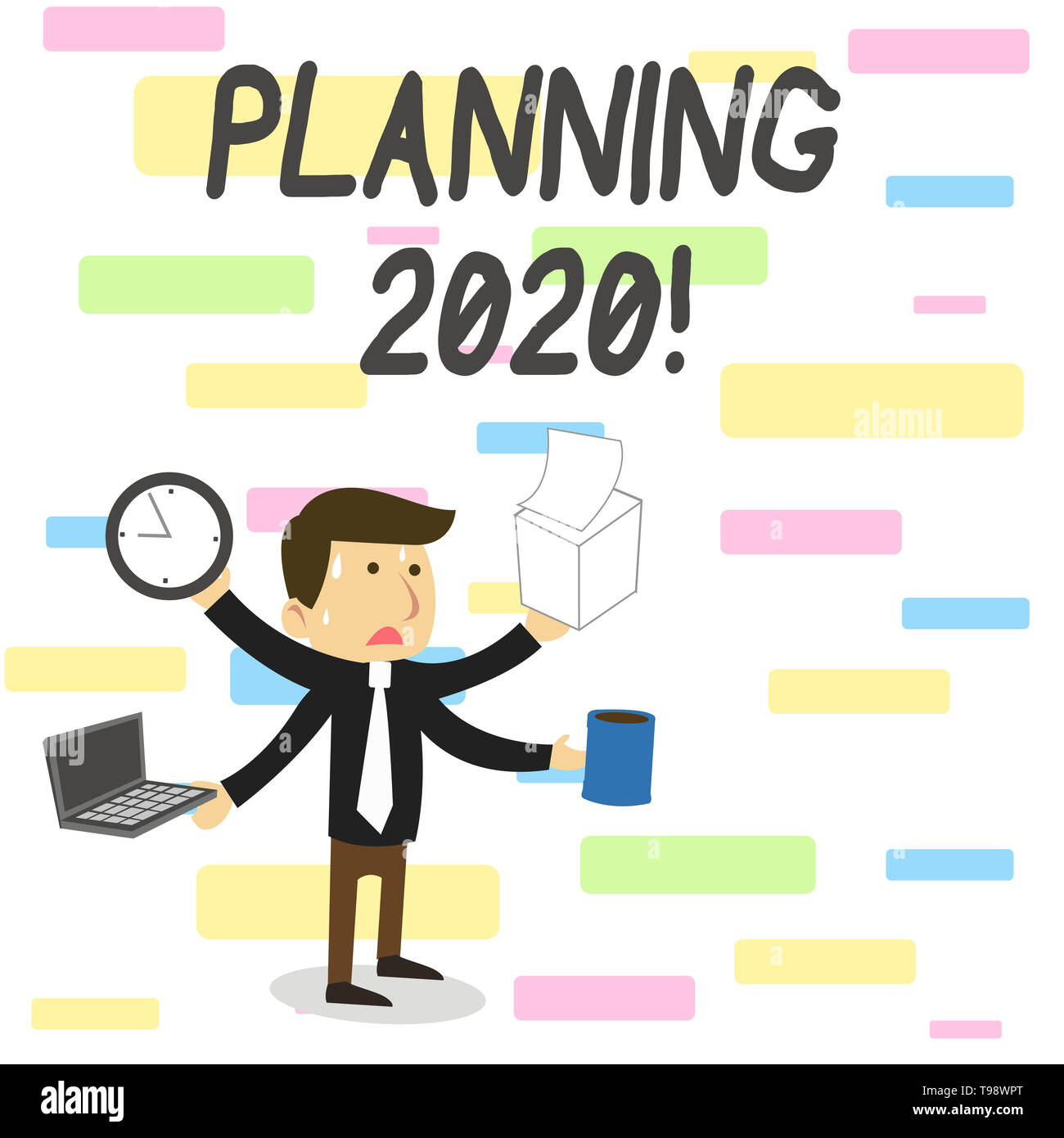 Conceptual hand writing showing Planning 2020. Concept meaning process ...