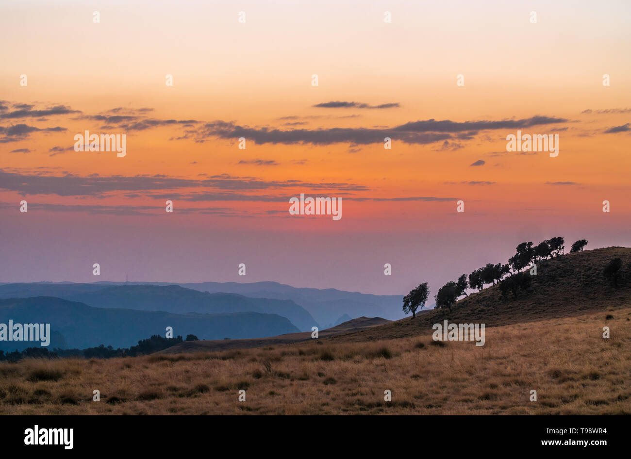 Dawn in the Semien mountains, Ethiopia Stock Photo - Alamy