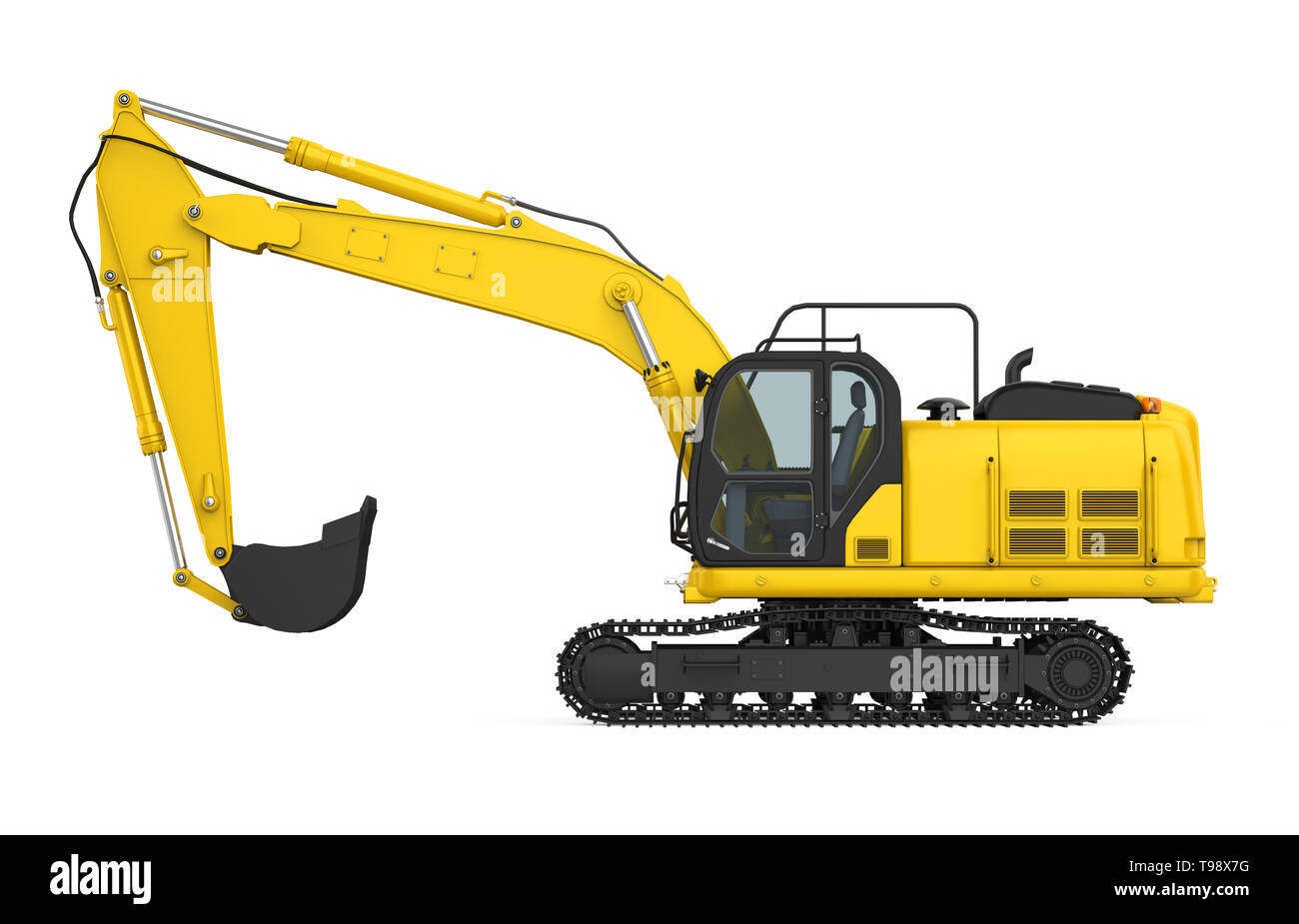 Construction excavator Cut Out Stock Images & Pictures - Alamy