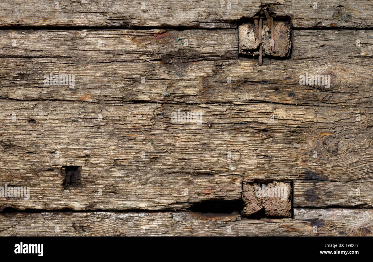 Wood timber lumber oak old aged surface texture background natural hi ...
