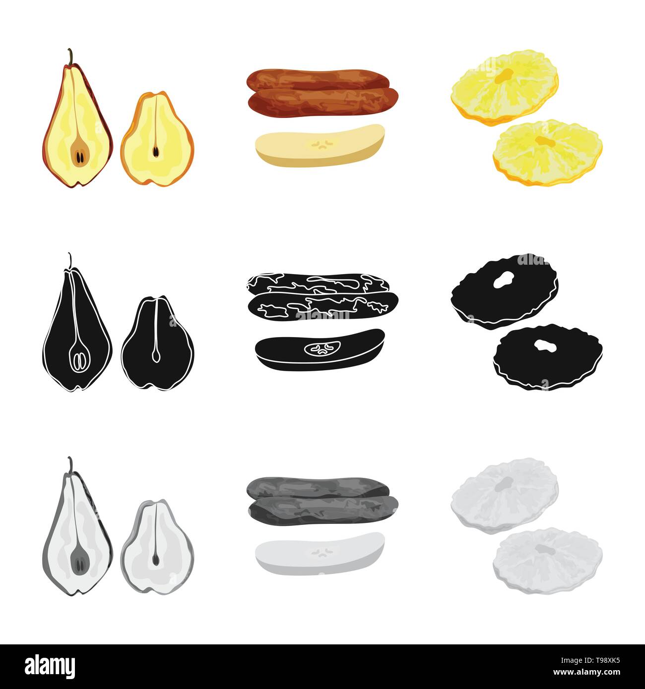 Vector design of food and raw sign. Collection of food and nature stock ...