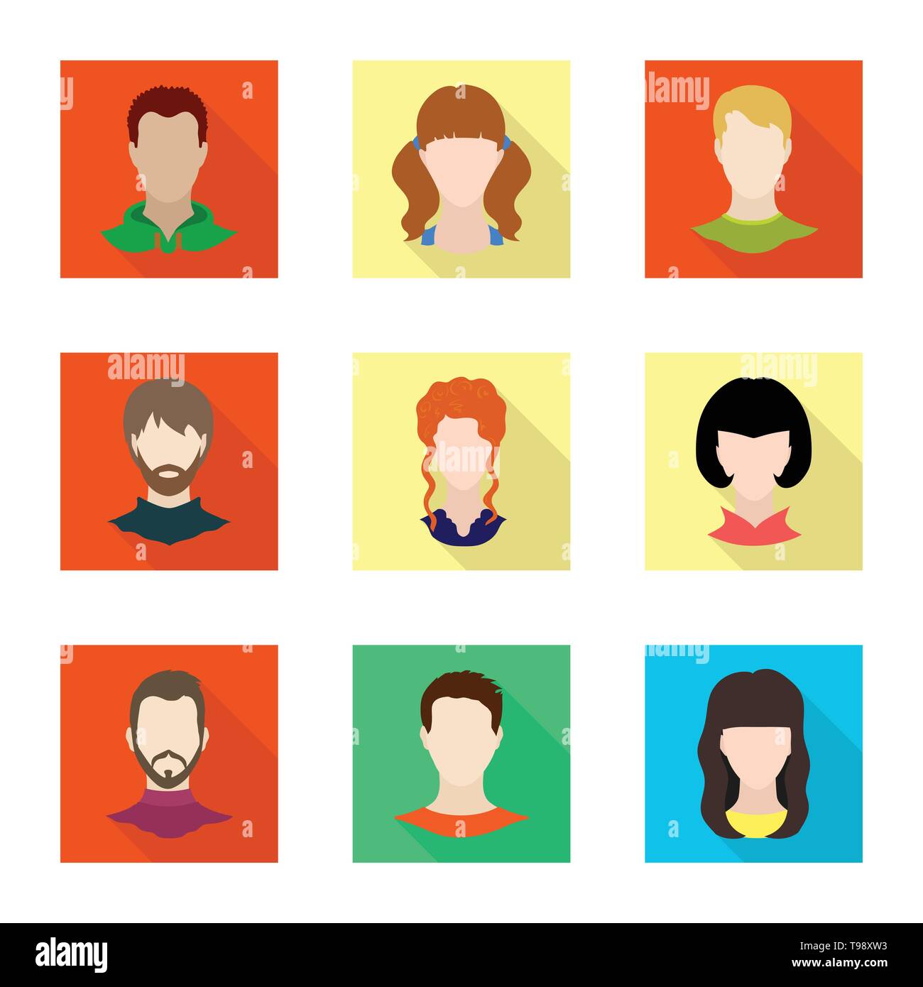 Vector illustration of avatar and dummy logo. Collection of avatar and ...