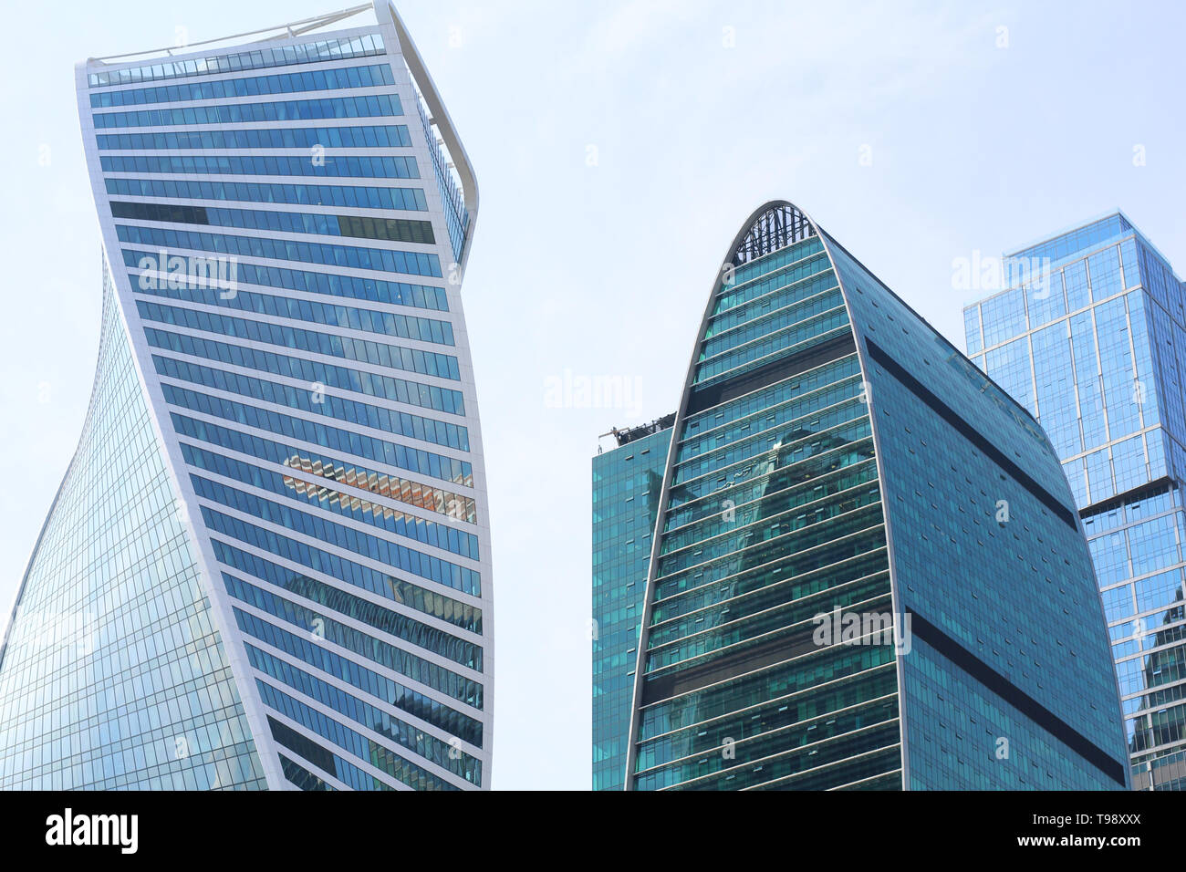 Commercial downtown and modern office in high rise building city hi-res ...