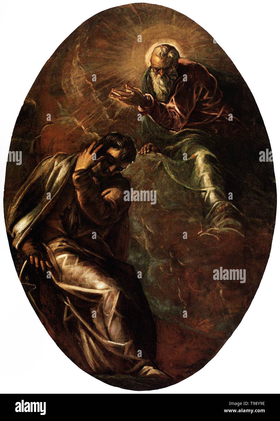Tintoretto - Eternal Father Appears Moses 1578 Stock Photo - Alamy