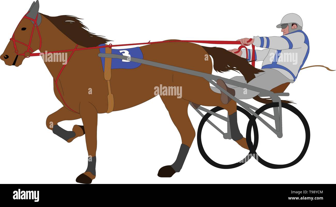 Harness racing silhouette hi-res stock photography and images - Alamy