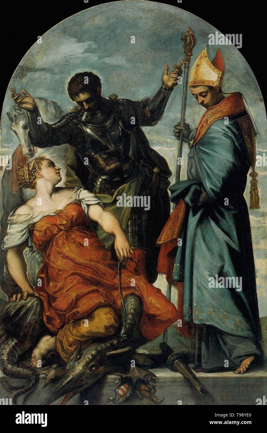 Tintoretto - St Louis Saint George Princess 1553 Stock Photo - Alamy