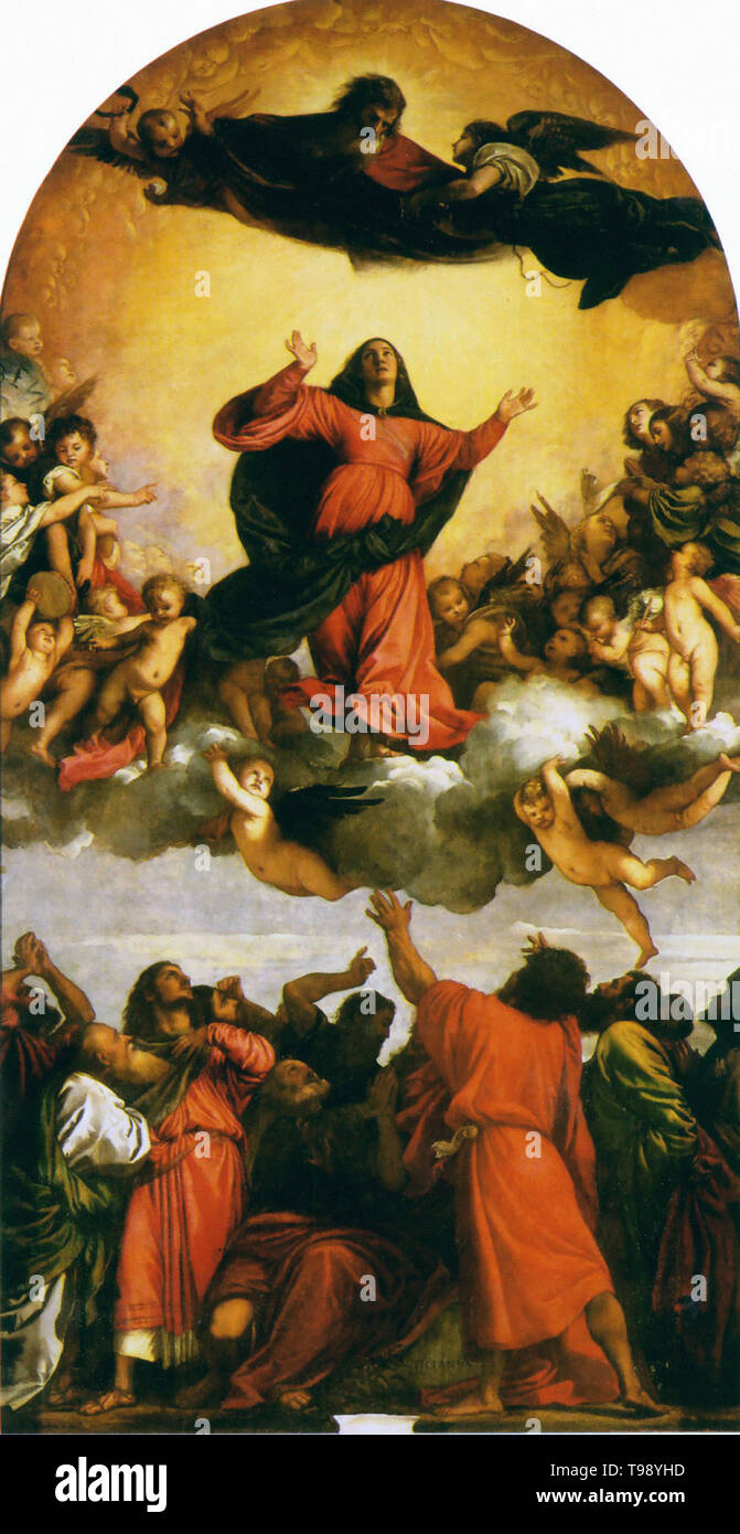Tiziano Vecelli, Titian - Assumption Virgin 1516 Stock Photo - Alamy