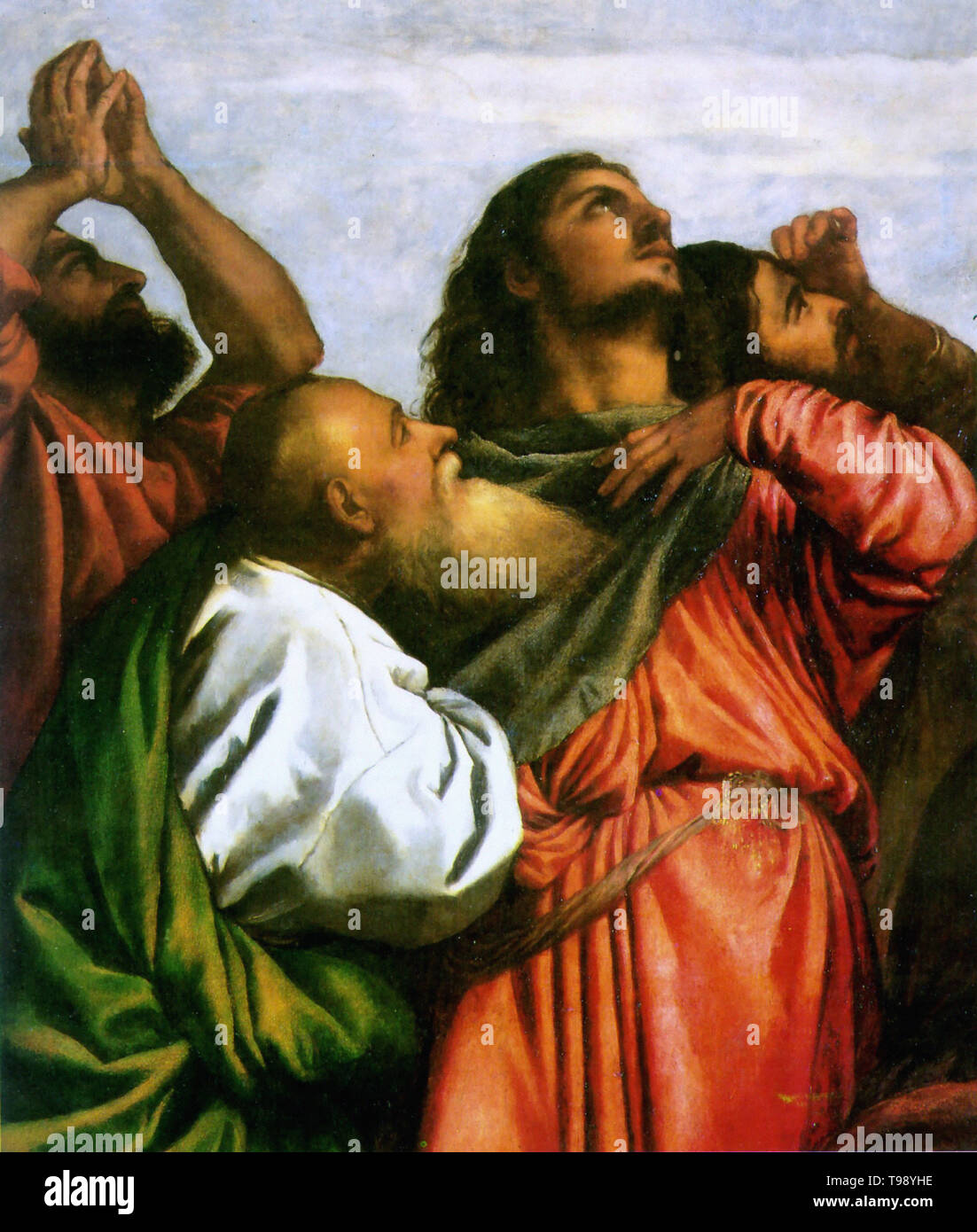 Tiziano Vecelli, Titian - Assumption Virgin Detail 1 1516 Stock Photo ...