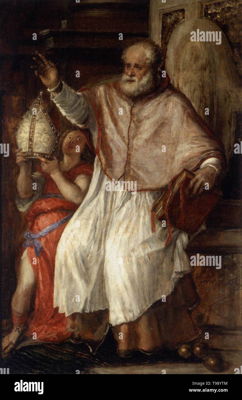 Tiziano Vecelli, Titian - St Nicholas 1563 Stock Photo - Alamy