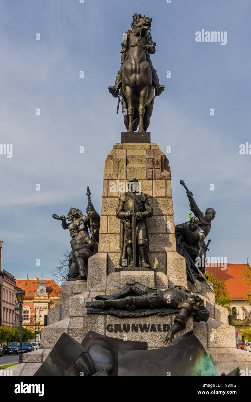 The Grunwald Monument in Krakow Poland Stock Photo - Alamy