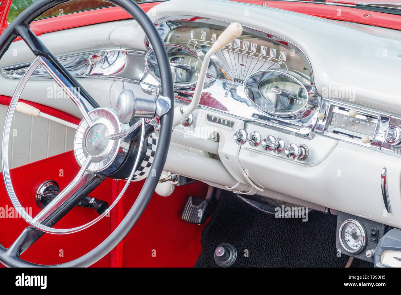 Interior of an old Ford Edsel Stock Photo - Alamy