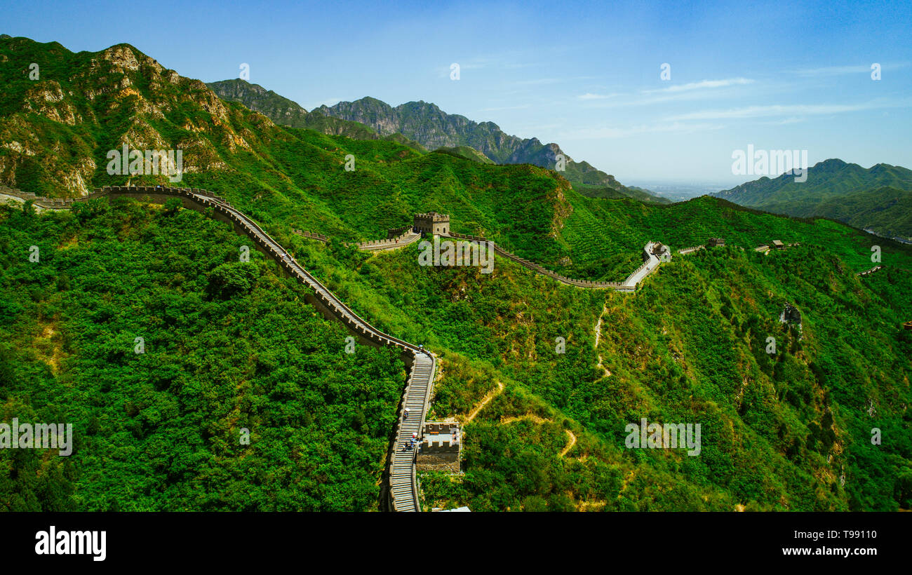 Great wall aerial view hi-res stock photography and images - Alamy