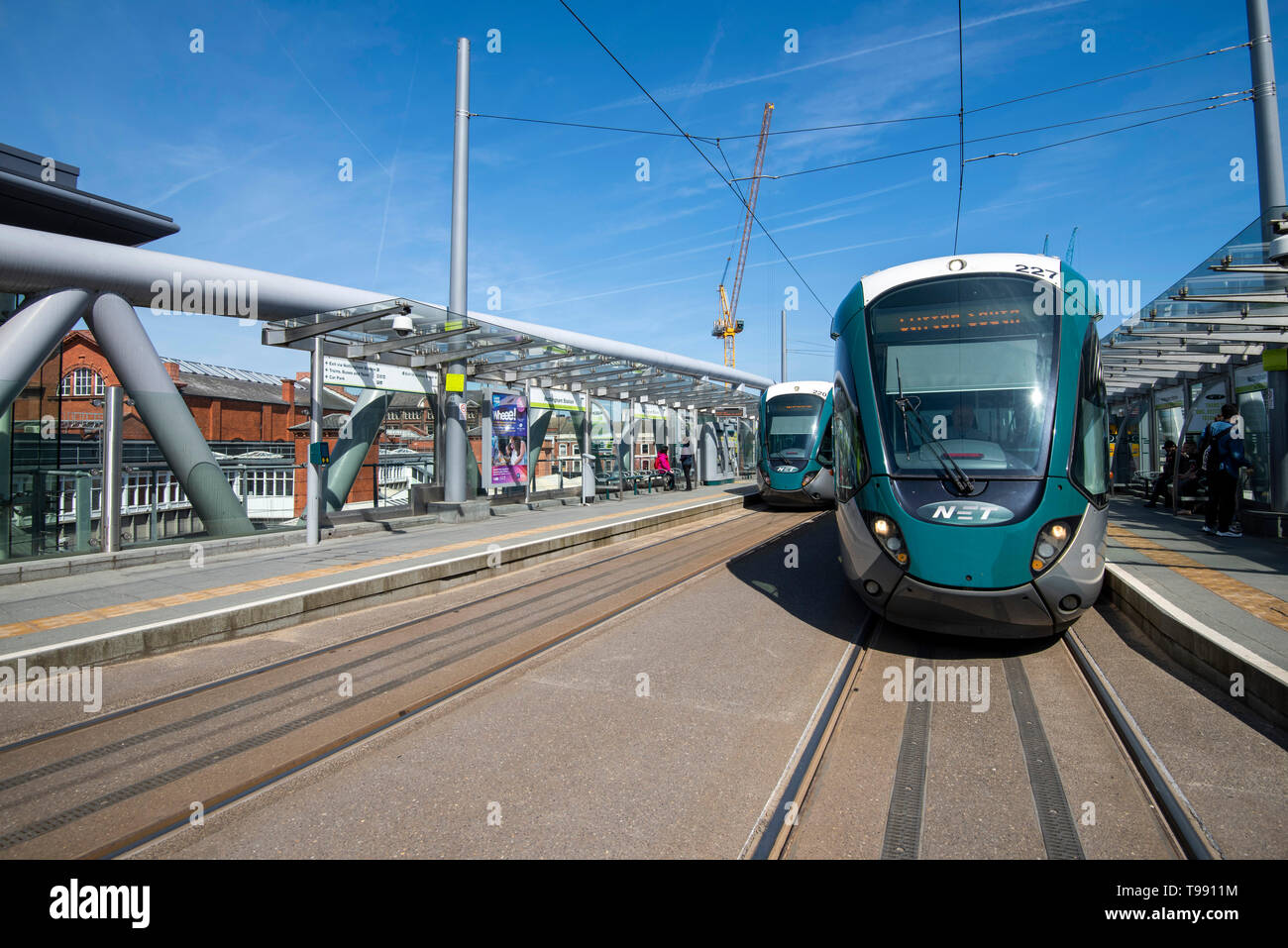Nottingham railway station tram stop hi-res stock photography and ...