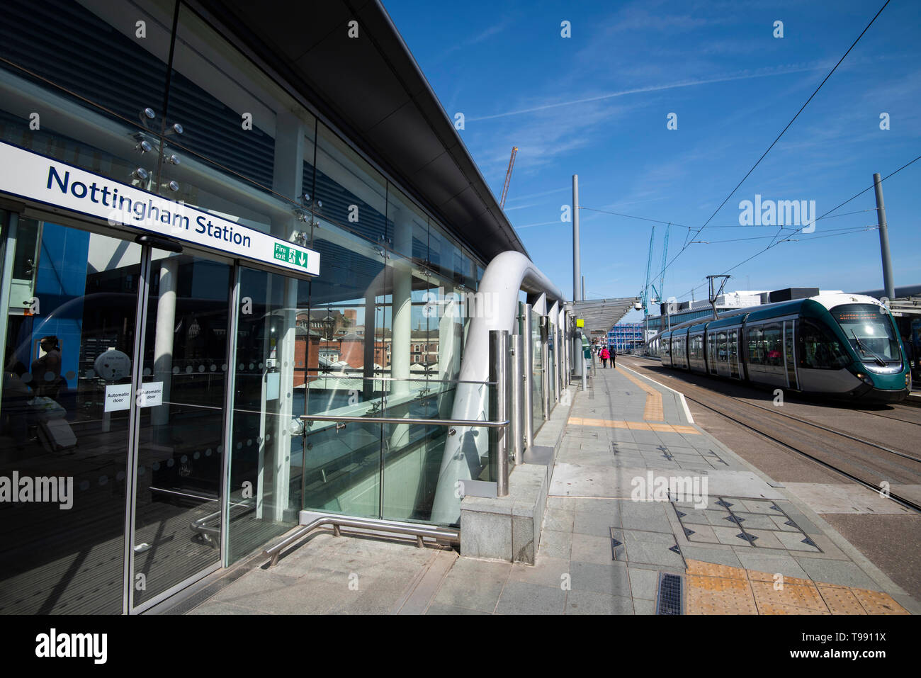 The Railway Station and Tram Stop in Nottingham City, Nottinghamshire ...
