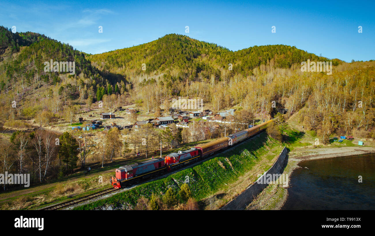 Trans-Siberian Railway at Lake Baikal, Siberia, Russia Stock Photo - Alamy