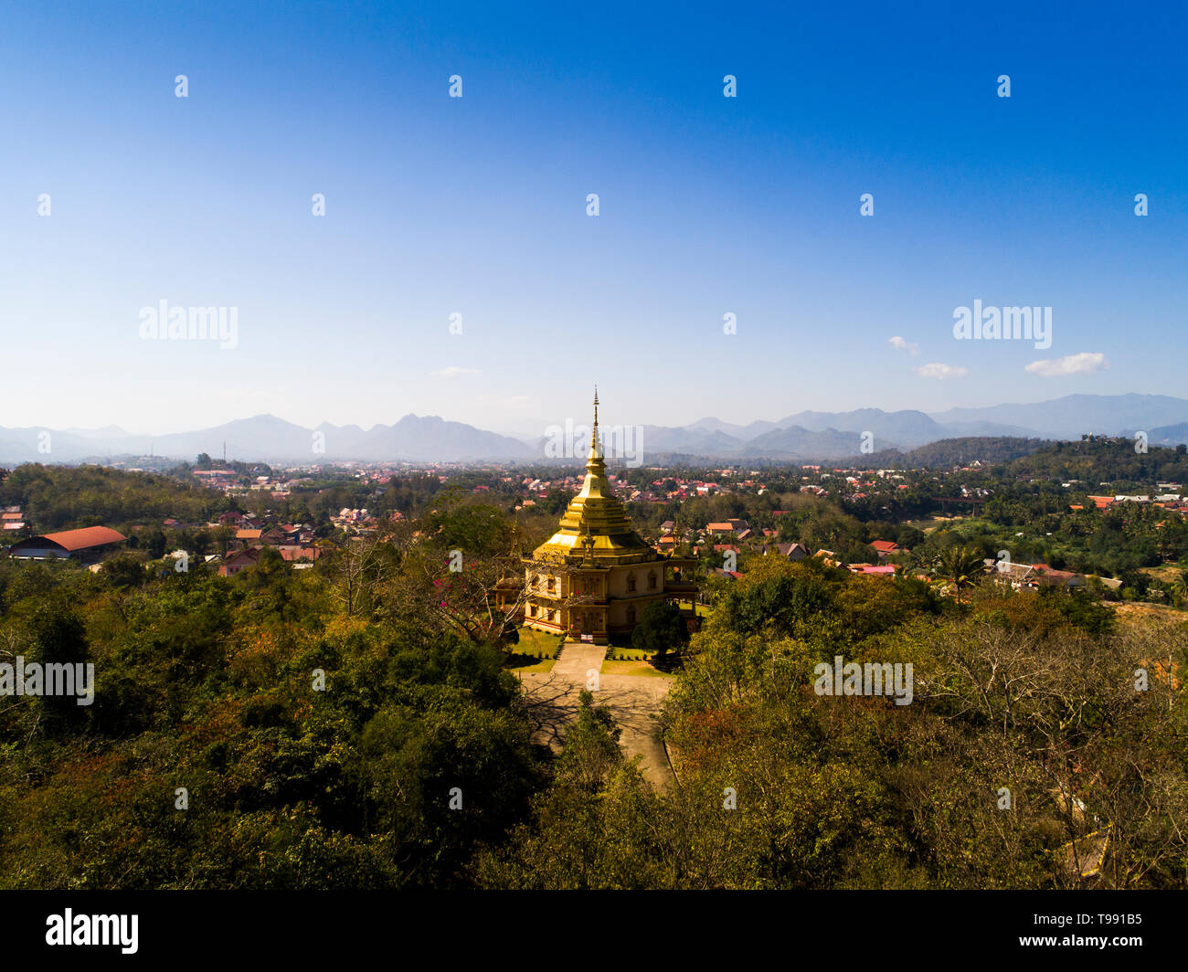 Wat temple aerial view wat hi-res stock photography and images - Alamy
