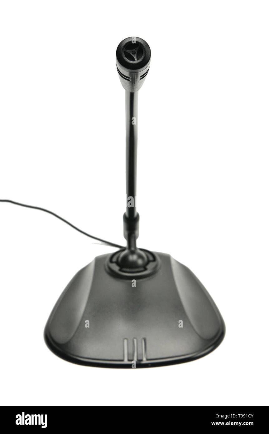 Microphone for talking on an isolated white background Stock Photo - Alamy