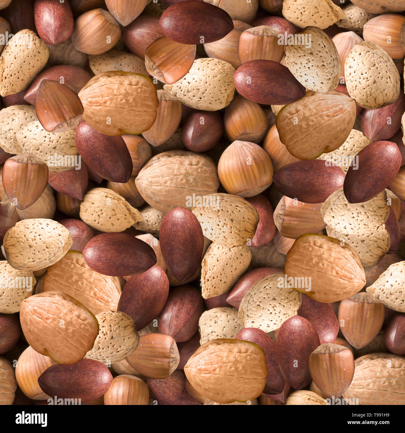 Mixed Nuts Seamless Texture Tile Stock Photo - Alamy