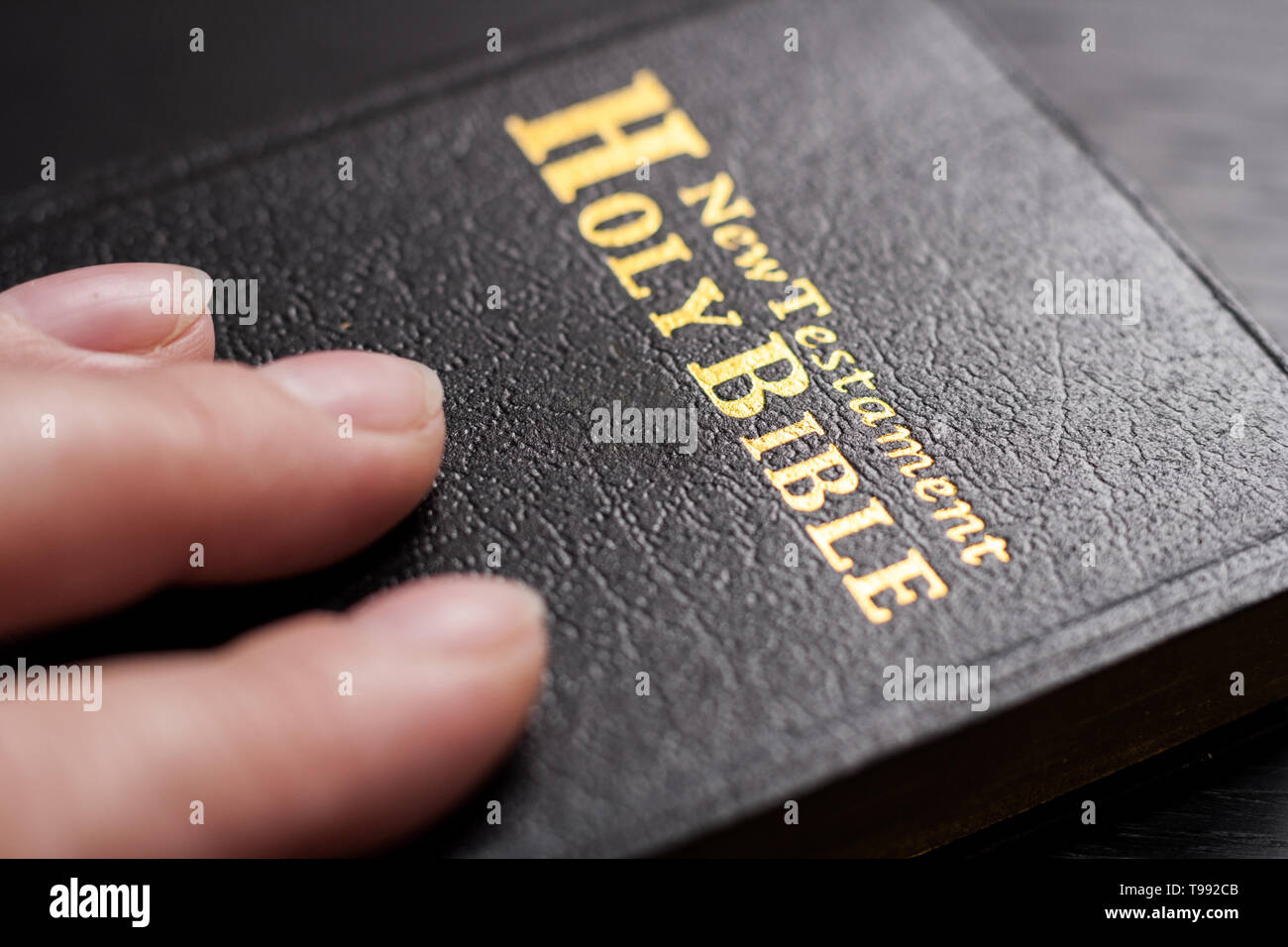 The Bible Opened. The holy bible close up Stock Photo - Alamy