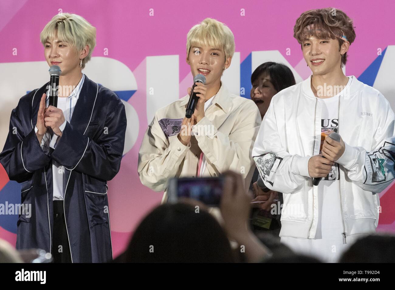 May 17, 2019 - Chiba, Japan - Members of the South Korean boy group ...