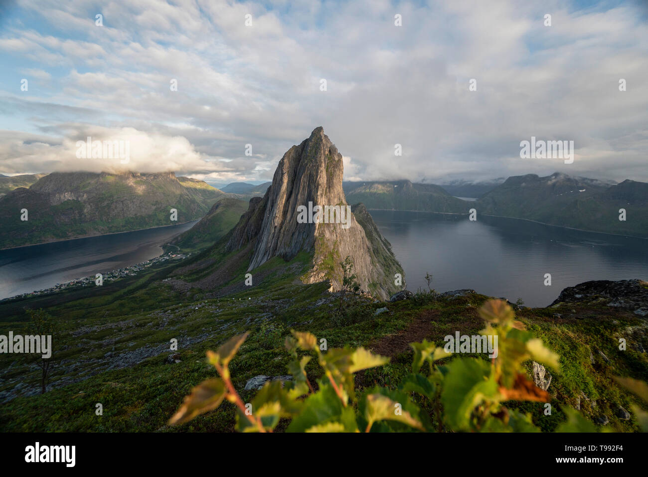 Segla Mountain, Oyfjord, Mefjord, Senja, Norway Stock Photo - Alamy