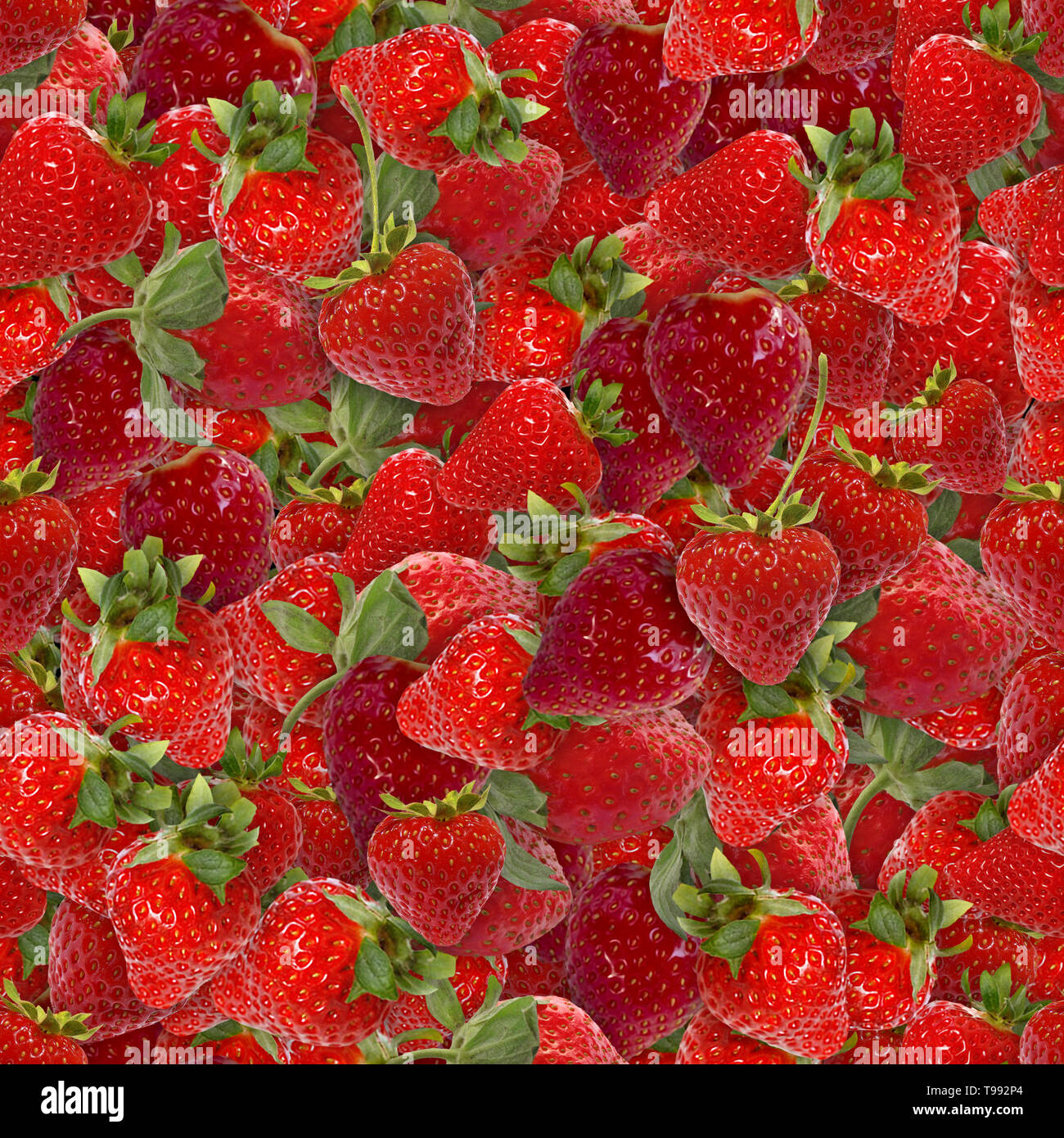 Strawberries Seamless Texture Tile Stock Photo - Alamy