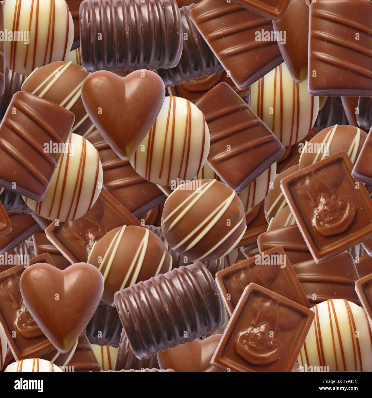 Filled Chocolate Candy Seamless Texture Tile Stock Photo - Alamy