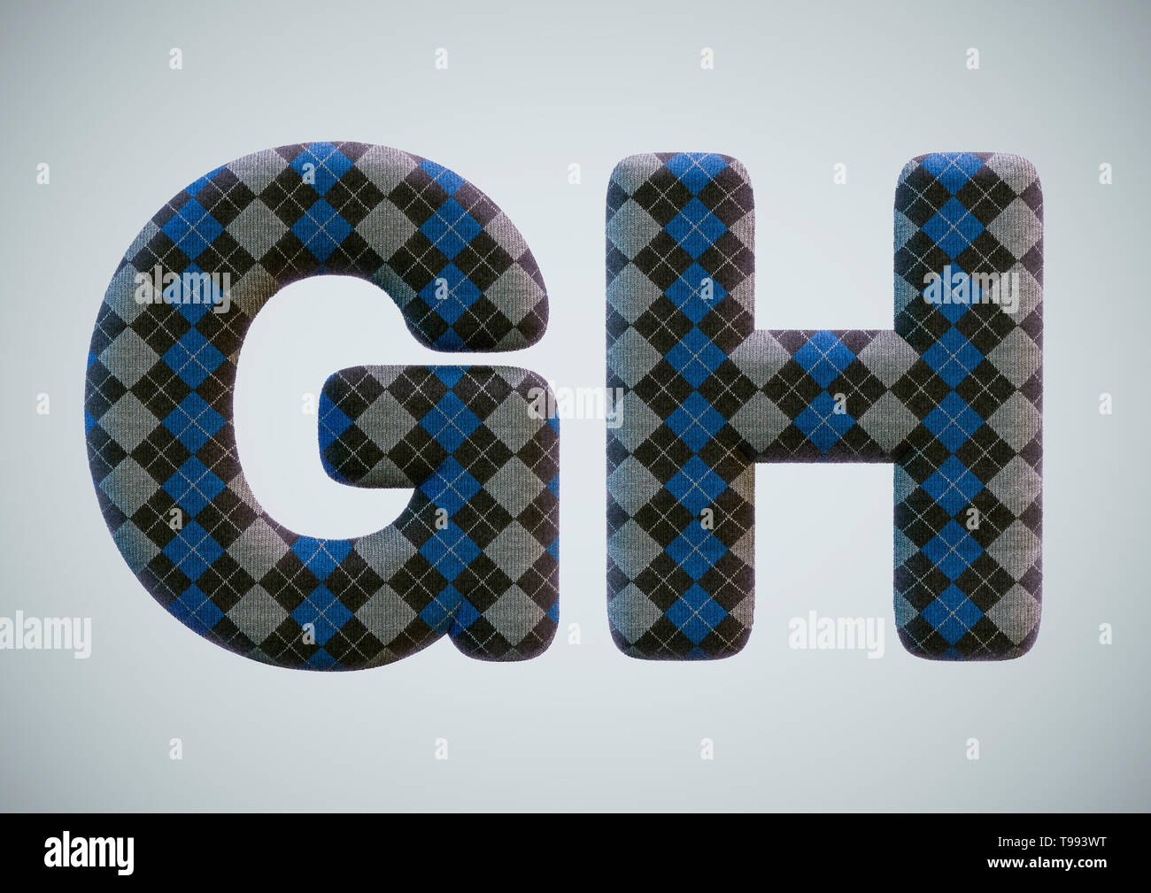 3D Illustration of Sock Alphabet (Numbers and Letters) including ...