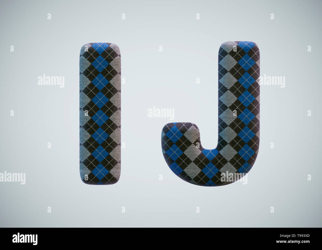 3D Illustration of Sock Alphabet (Numbers and Letters) including ...