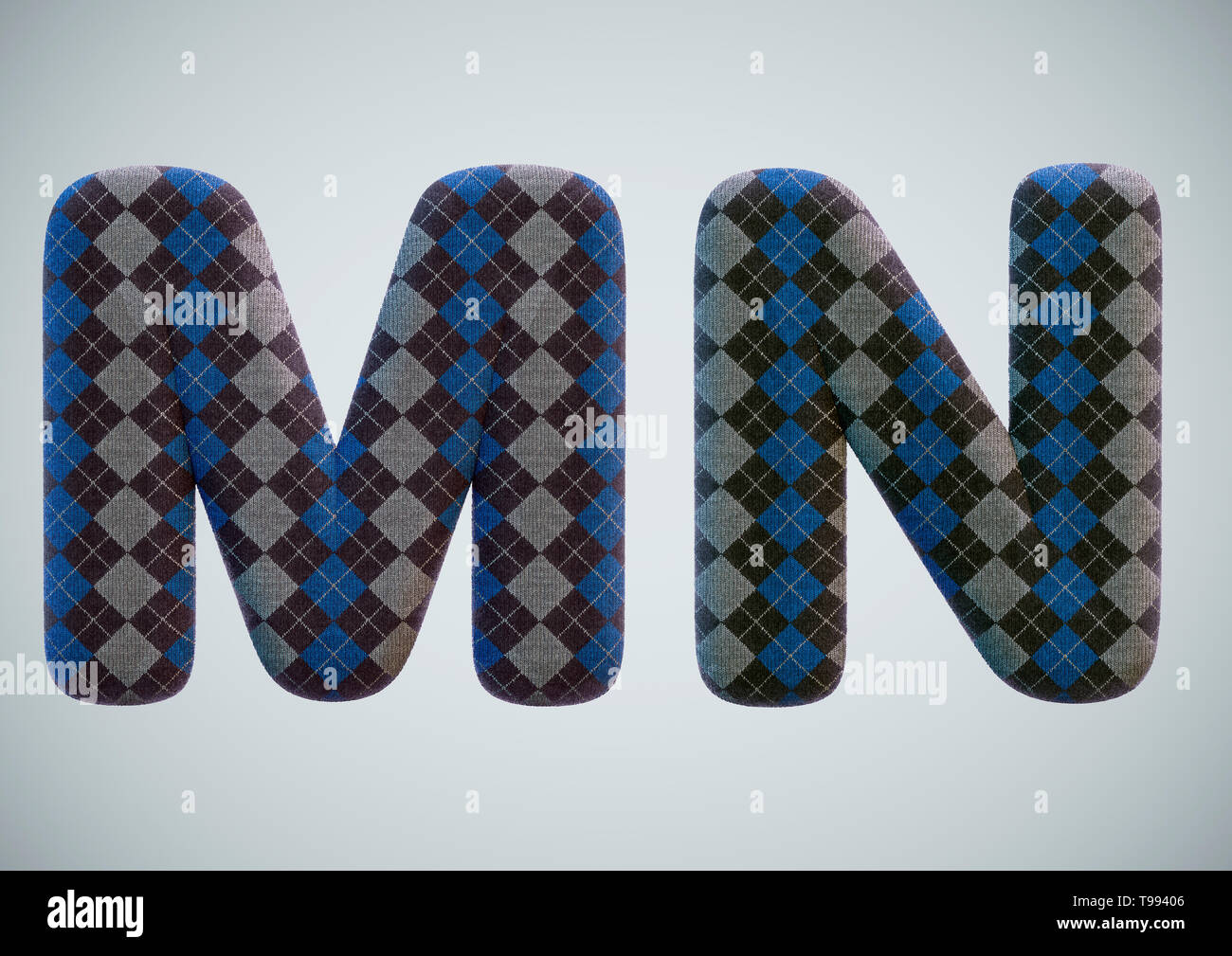 3D Illustration of Sock Alphabet (Numbers and Letters) including ...