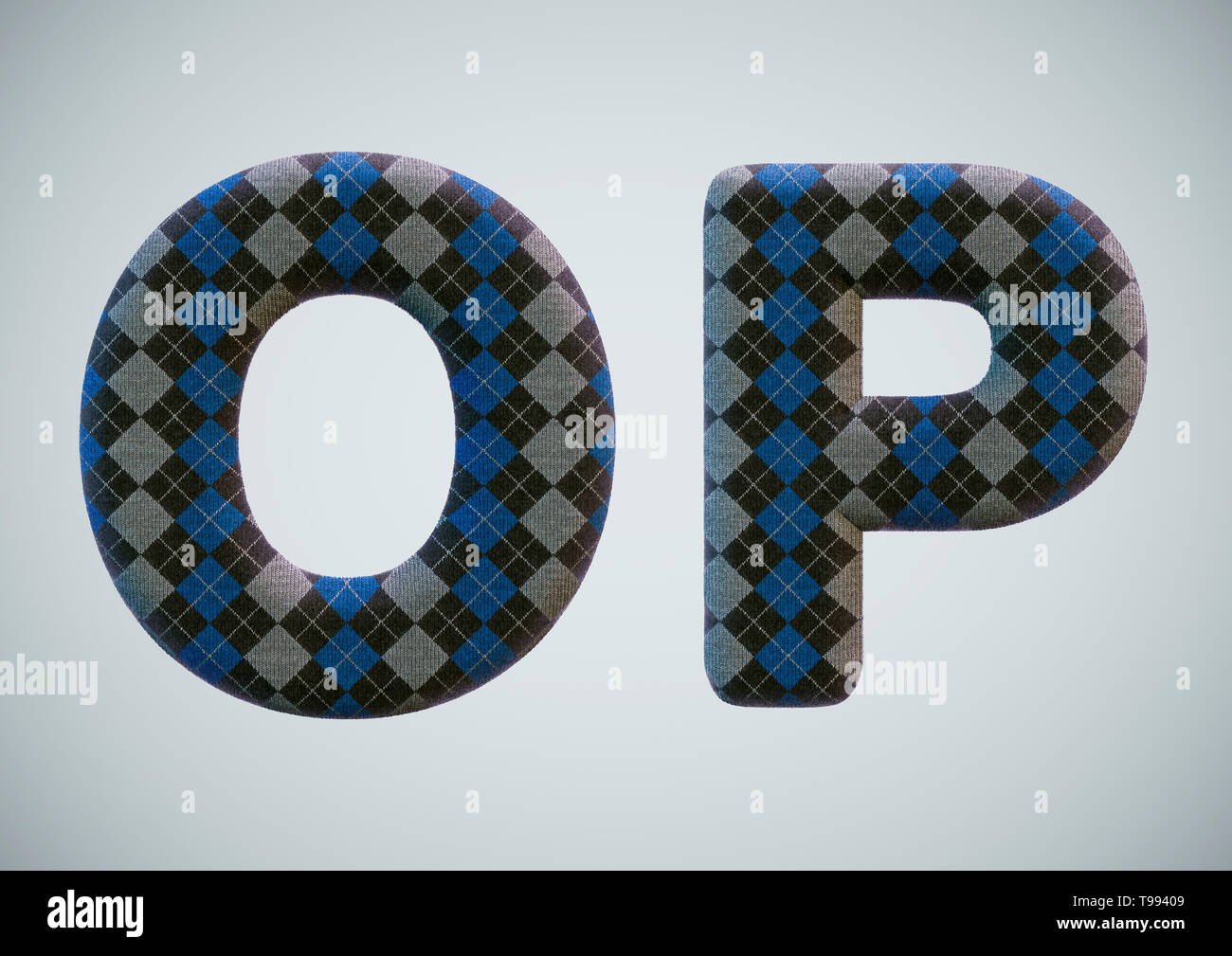 3D Illustration of Sock Alphabet (Numbers and Letters) including ...