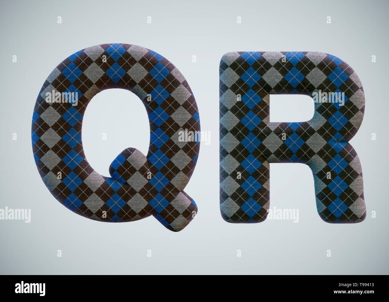 3D Illustration of Sock Alphabet (Numbers and Letters) including ...