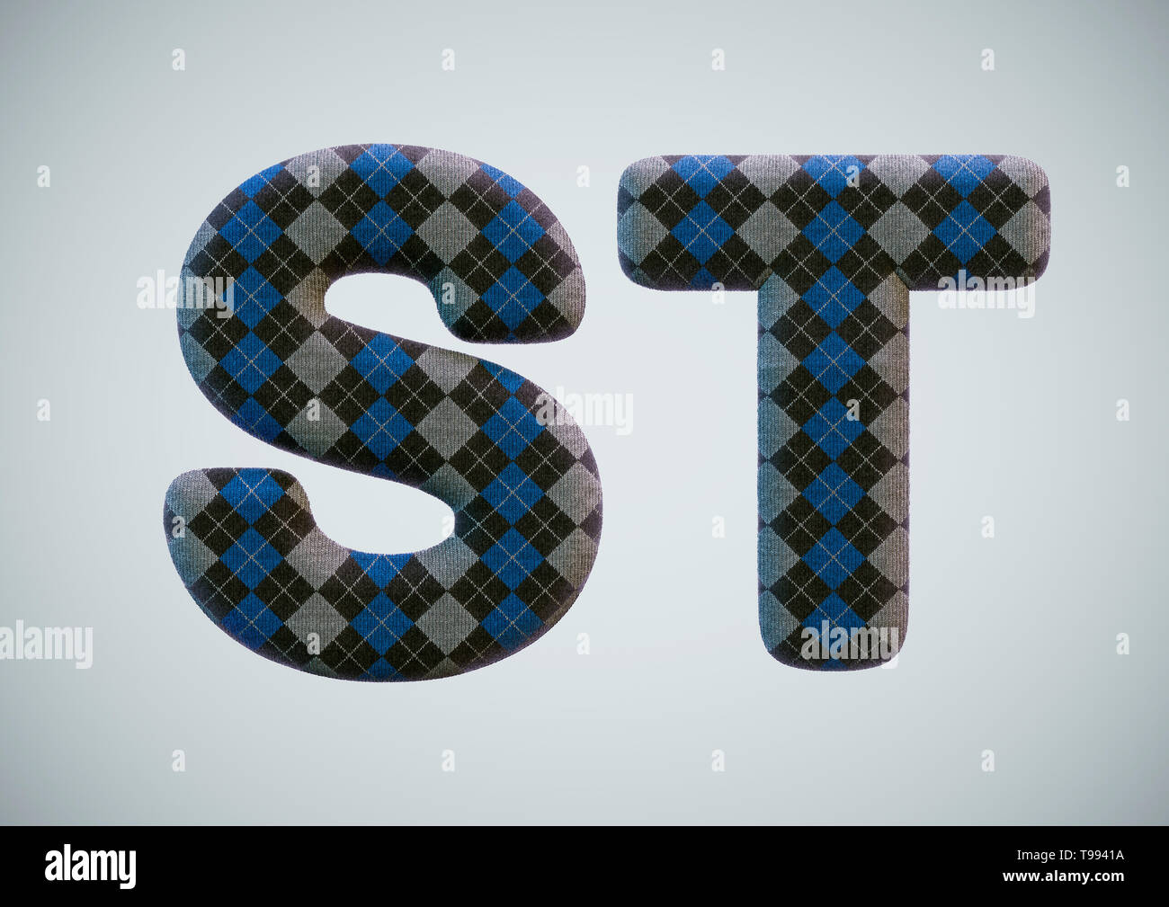 3D Illustration of Sock Alphabet (Numbers and Letters) including ...