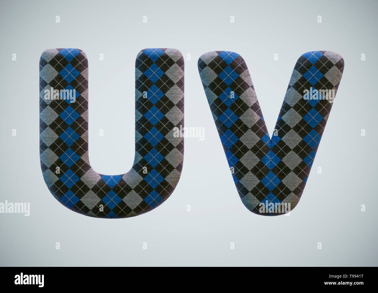 3D Illustration of Sock Alphabet (Numbers and Letters) including ...