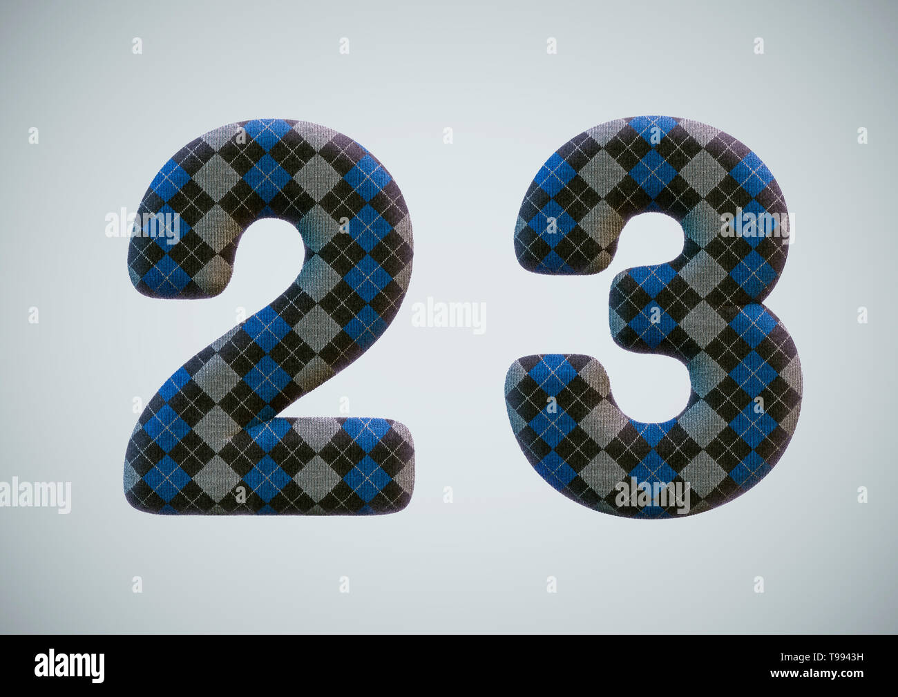 3D Illustration of Sock Alphabet (Numbers and Letters) including ...