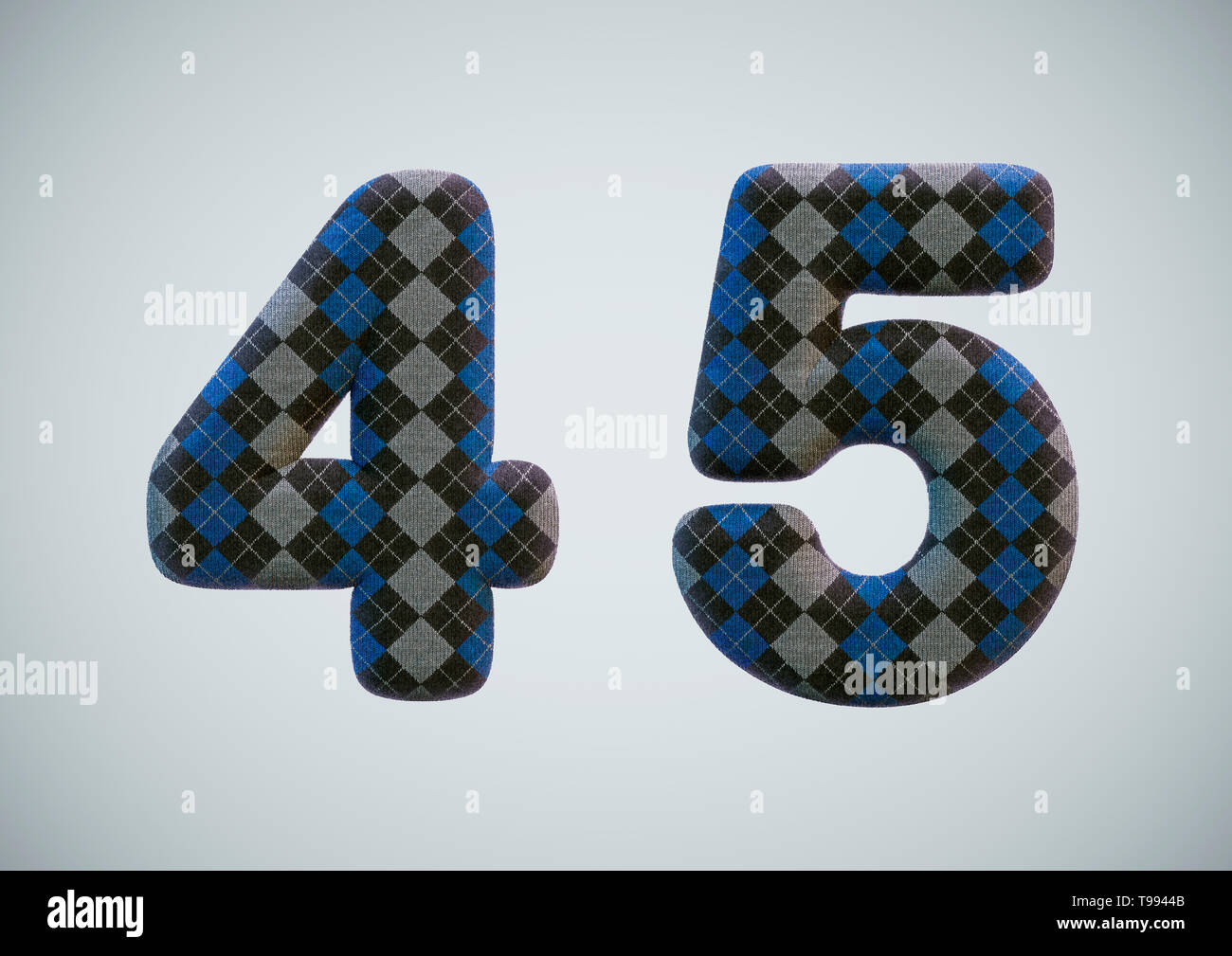 3D Illustration of Sock Alphabet (Numbers and Letters) including ...