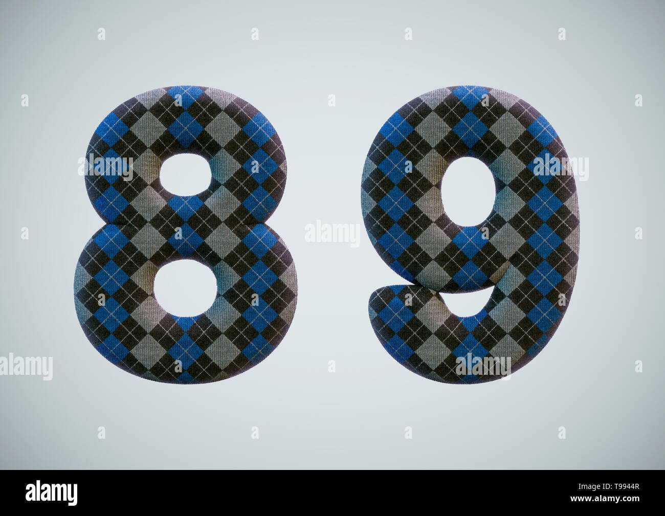 3D Illustration of Sock Alphabet (Numbers and Letters) including ...