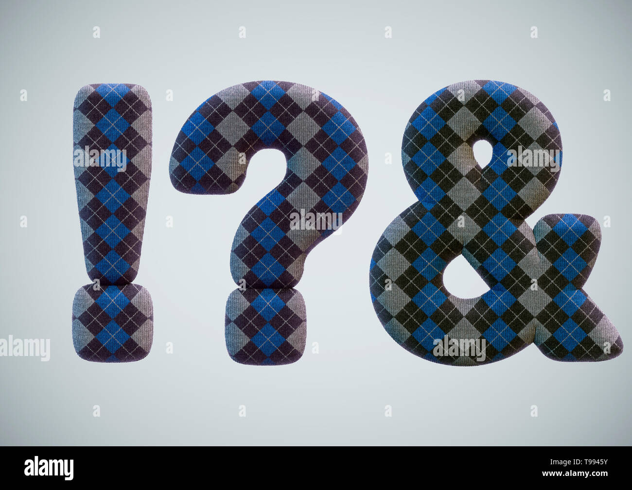 3D Illustration of Sock Alphabet (Numbers and Letters) including ...