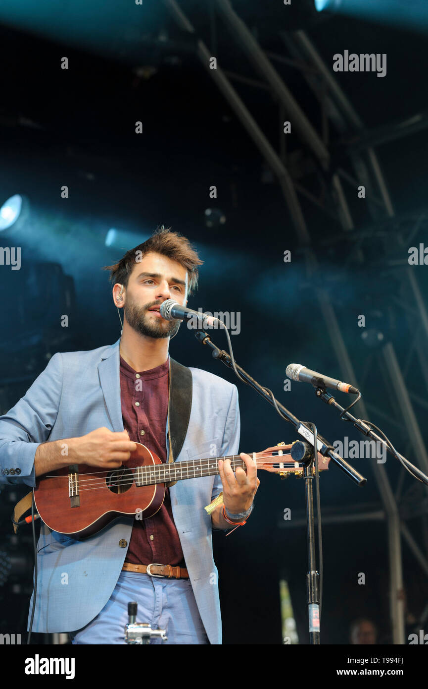 Michael Liot of French Trio We Were Evergreen performing at the Larmer ...