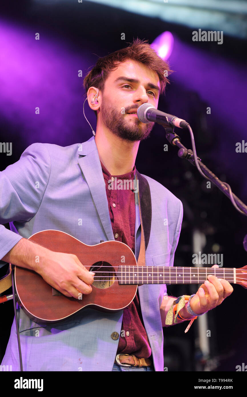 Michael Liot of French Trio We Were Evergreen performing at the Larmer ...
