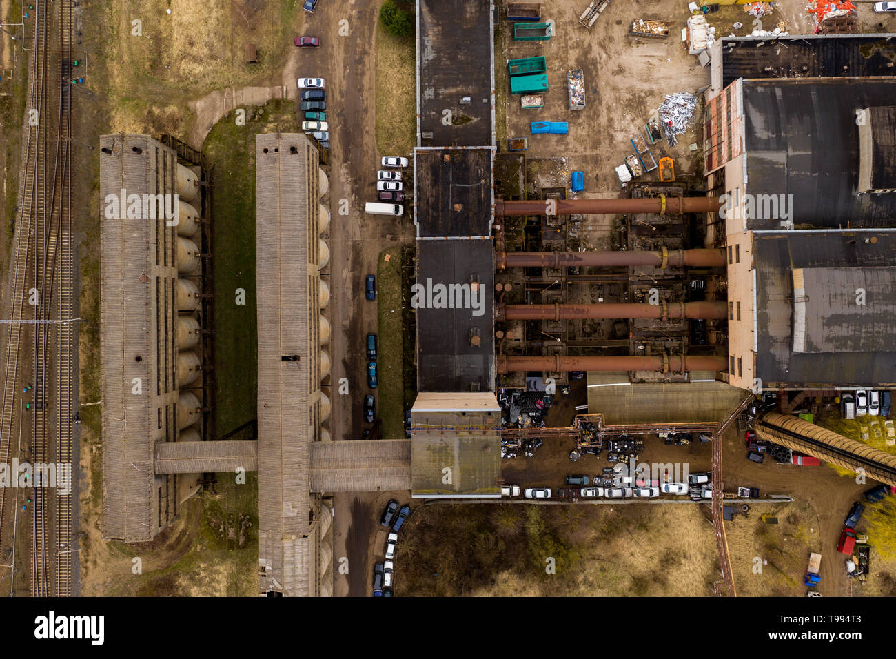 Old factory aerial view hi-res stock photography and images - Alamy