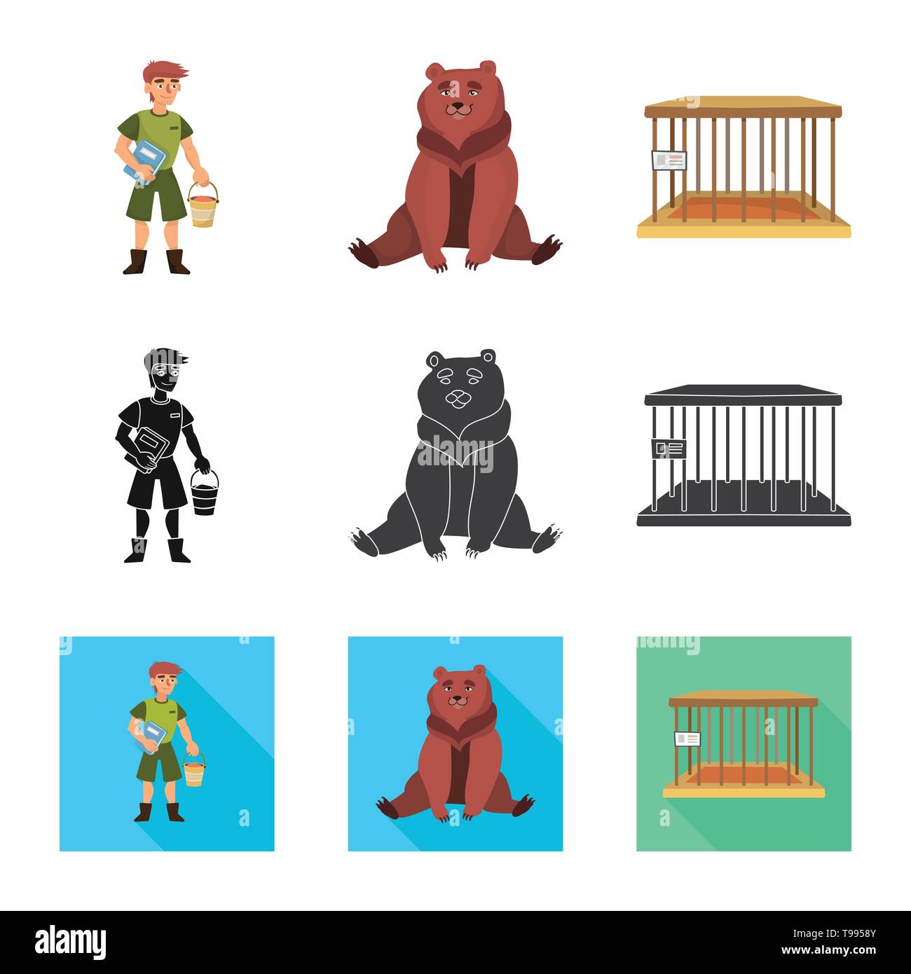 Grizzly bear protection Stock Vector Images - Alamy