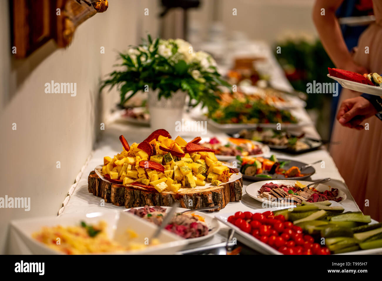 Food appetizers on restaurant table hi-res stock photography and images ...