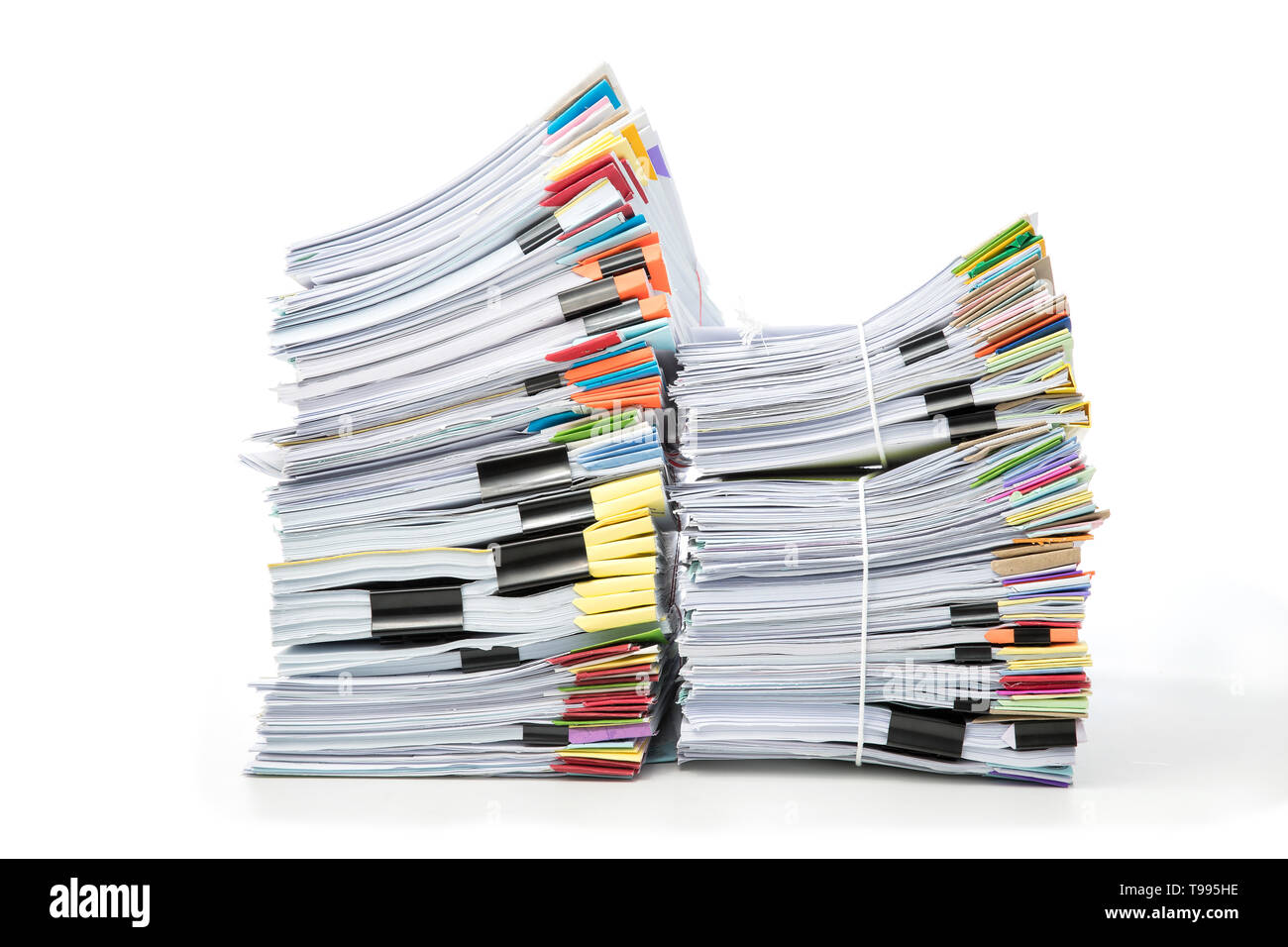 Stack of Documents isolated on white background. Documents pile Stock ...