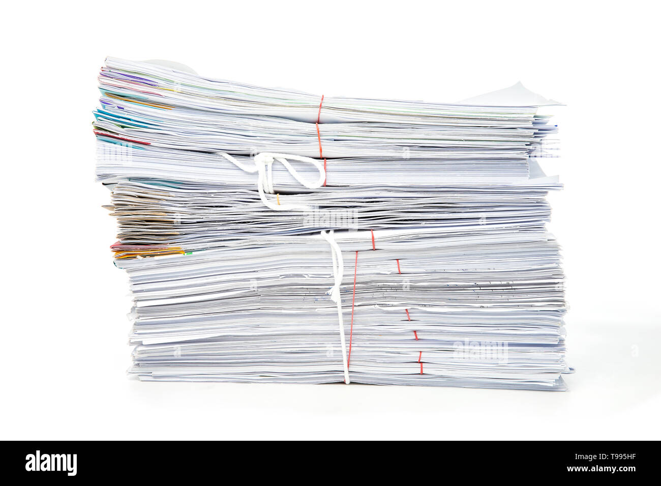 Stack of Documents isolated on white background. Documents pile Stock ...