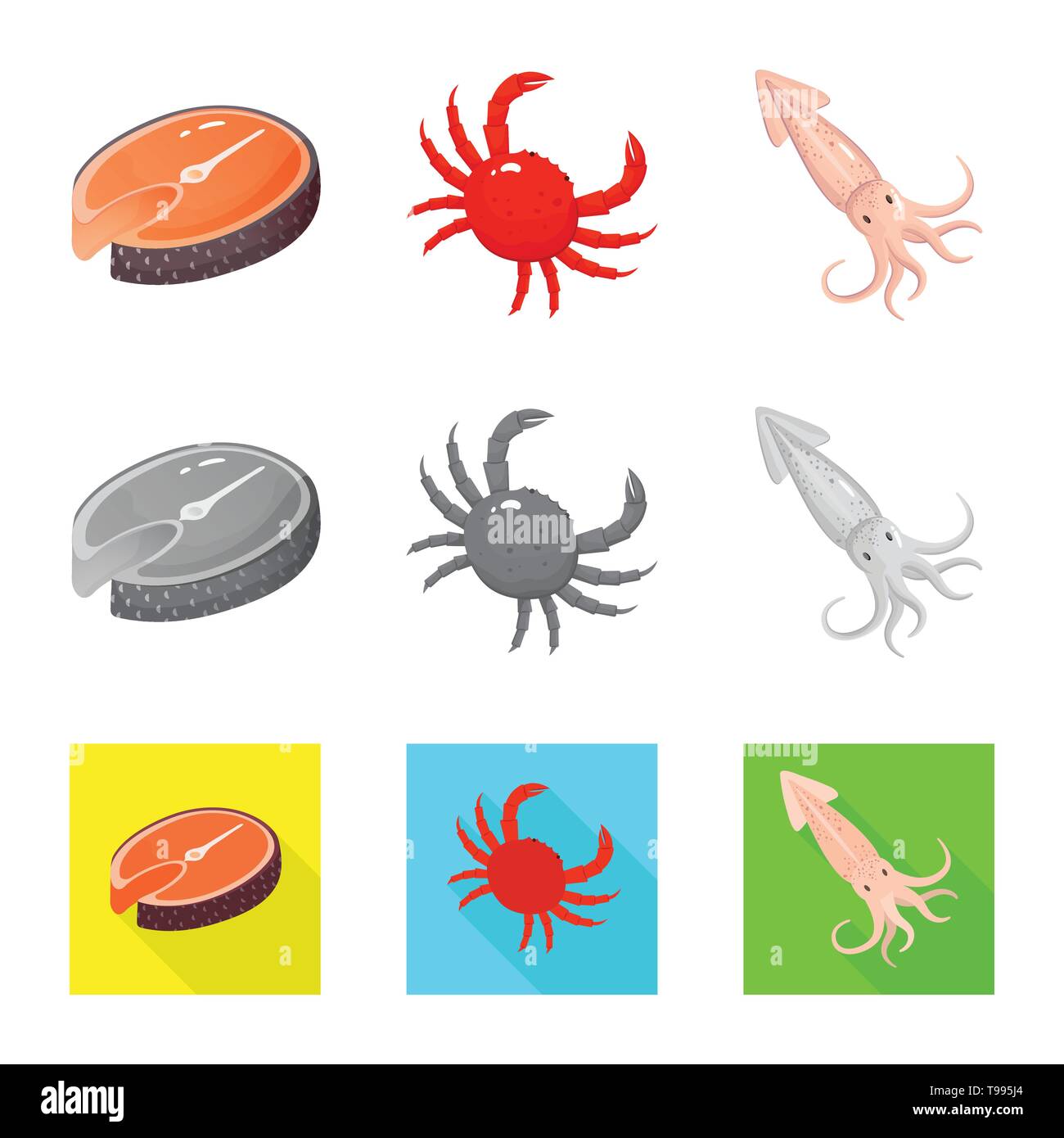 salmon,crab,octopus,fish,shell,squid,trout,red,tentacle,kitchen ...