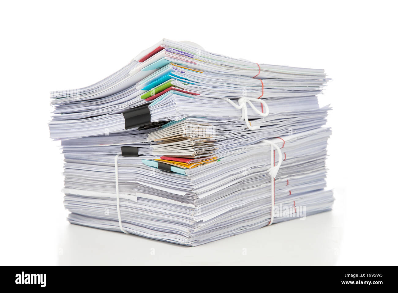Stack of Documents isolated on white background. Documents pile Stock ...