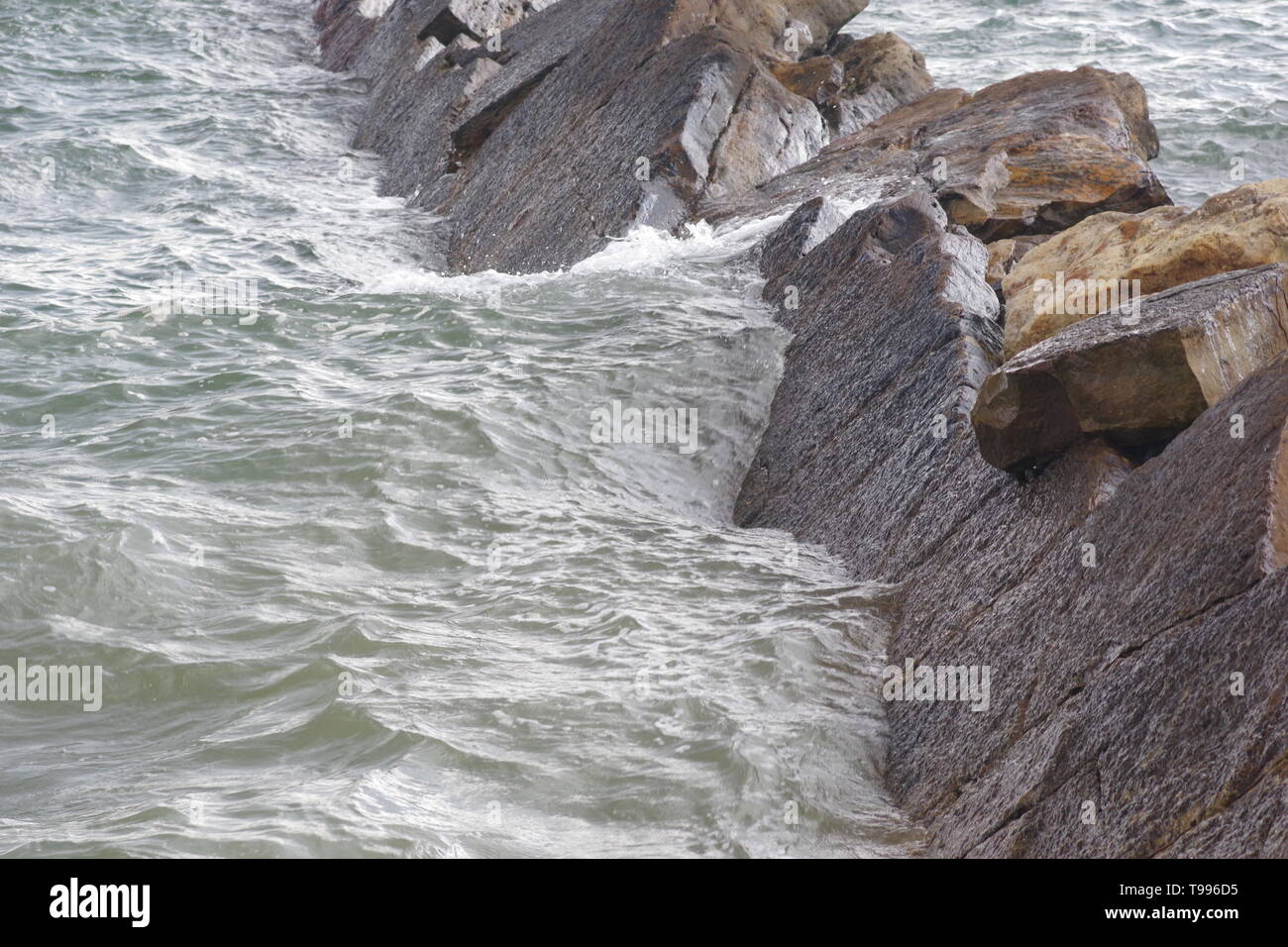 Rugged Dipping Carboniferous Sandstone Bed, affected by Conjugate ...